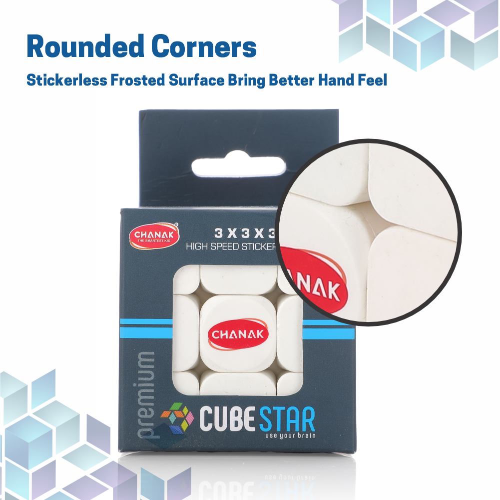 Chanak Cubestar 3x3 Highspeed Stickerless Cube Rubic Puzzle for Kids ...